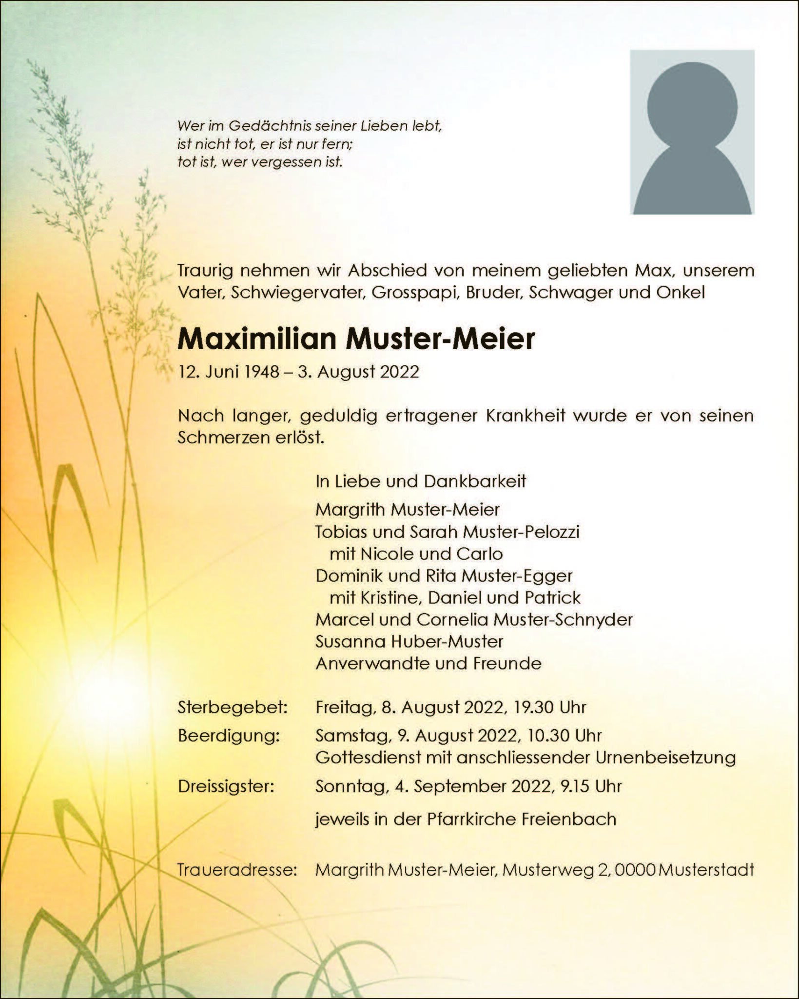 Todesanzeigen - Marchanzeiger