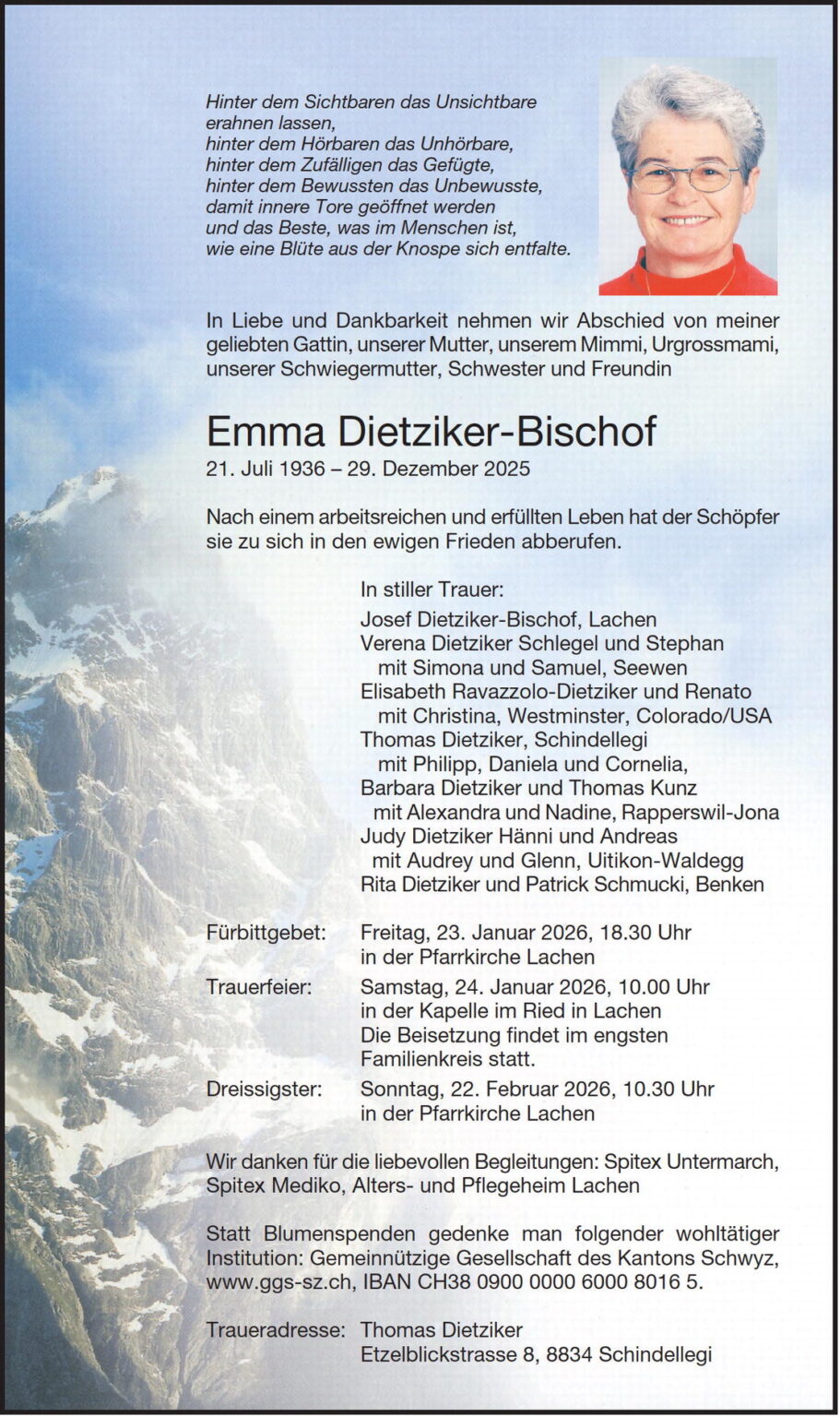 TA Emma Dietziker-Bischof - Marchanzeiger